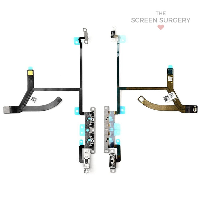 For iPhone XS Max Volume Button Flex Cable with Metal Bracket - Platin ...